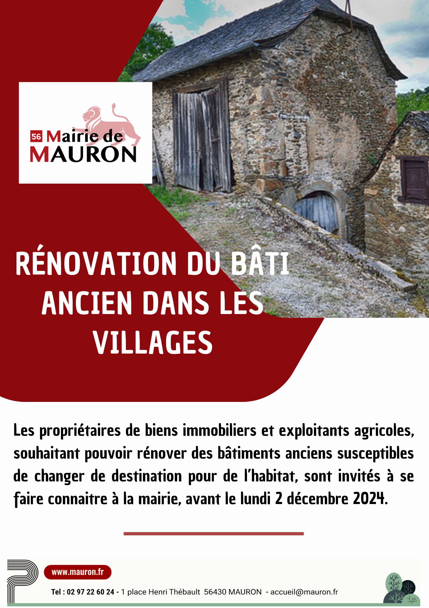 RÉNOVATION DU BÂTI ANCIEN DANS LES VILLAGES